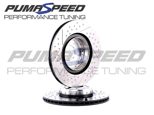 Genuine BMW M-Performance Front Grooved & Dimpled Vented Brake Disc Set ...